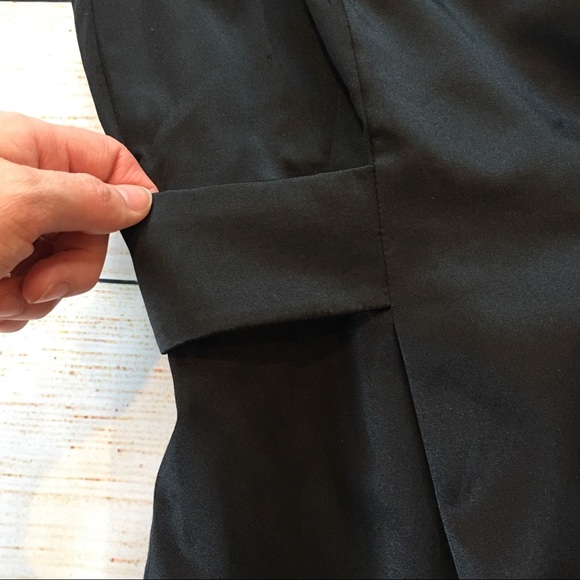 Yoana Baraschi | Dresses | Yoana Baraschi Black Satin Bow Cocktail Dress 2 | Poshmark